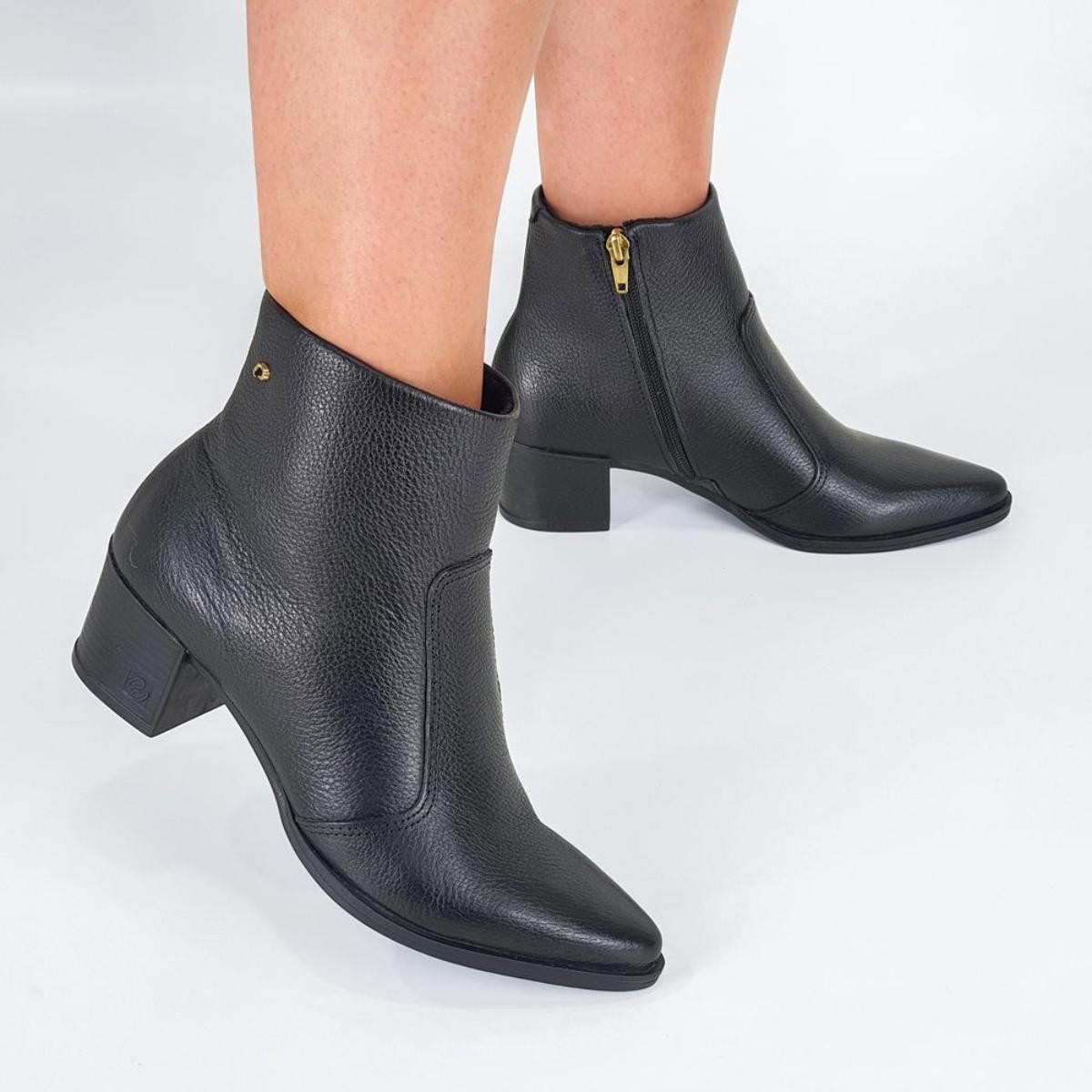 Bota Pegada Feminina Bico Fino Salto Baixo 280505 | Margil