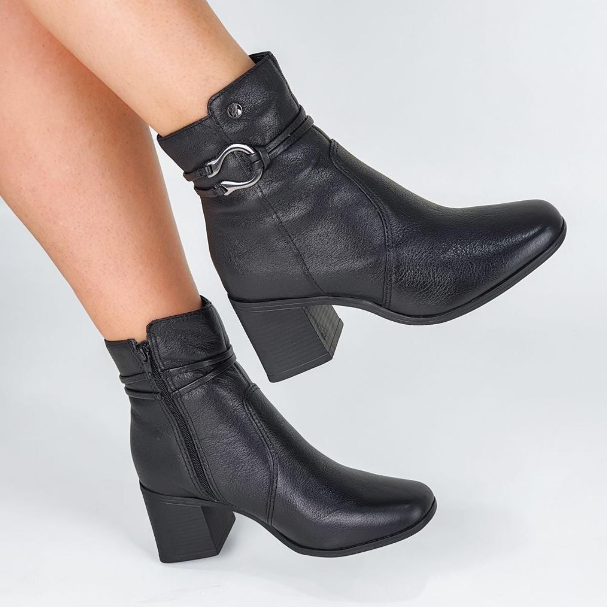 Bota Bottero Feminina de Couro Salto Grosso 345902 | Margil