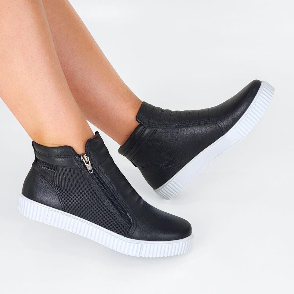 Tênis Botinha Pegada Feminino com Zíper 219067 | Margil