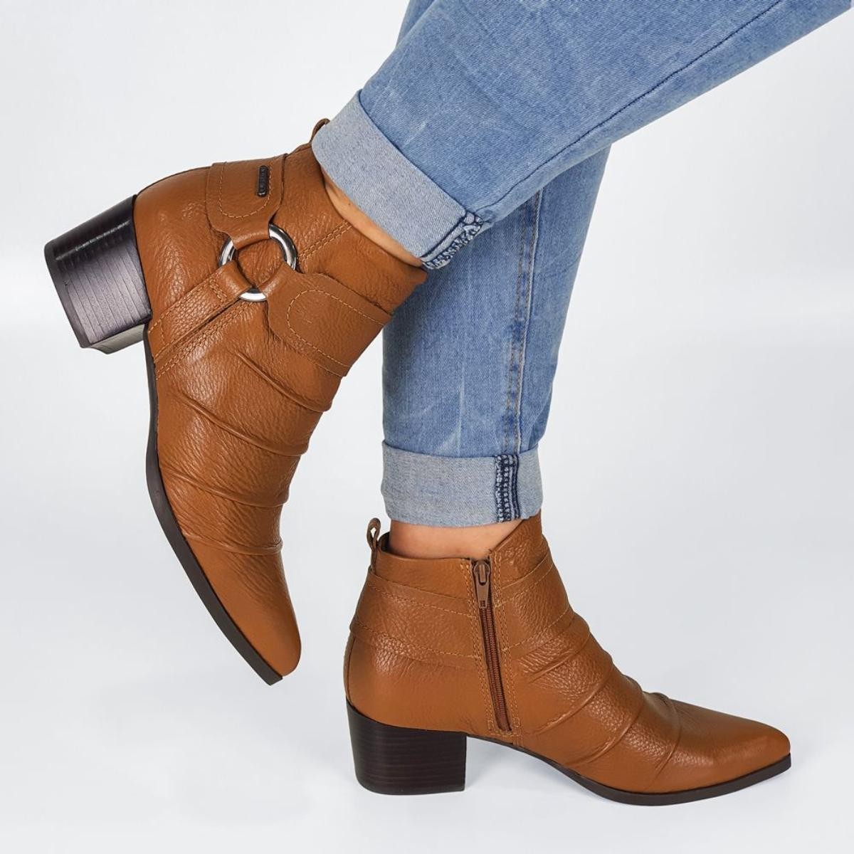 Bota Bottero Feminina Salto Baixo Rugas 349301 | Margil
