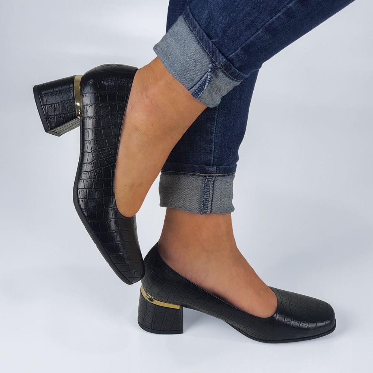 Sapato Piccadilly Feminino Salto Baixo Grosso 748009 | Margil