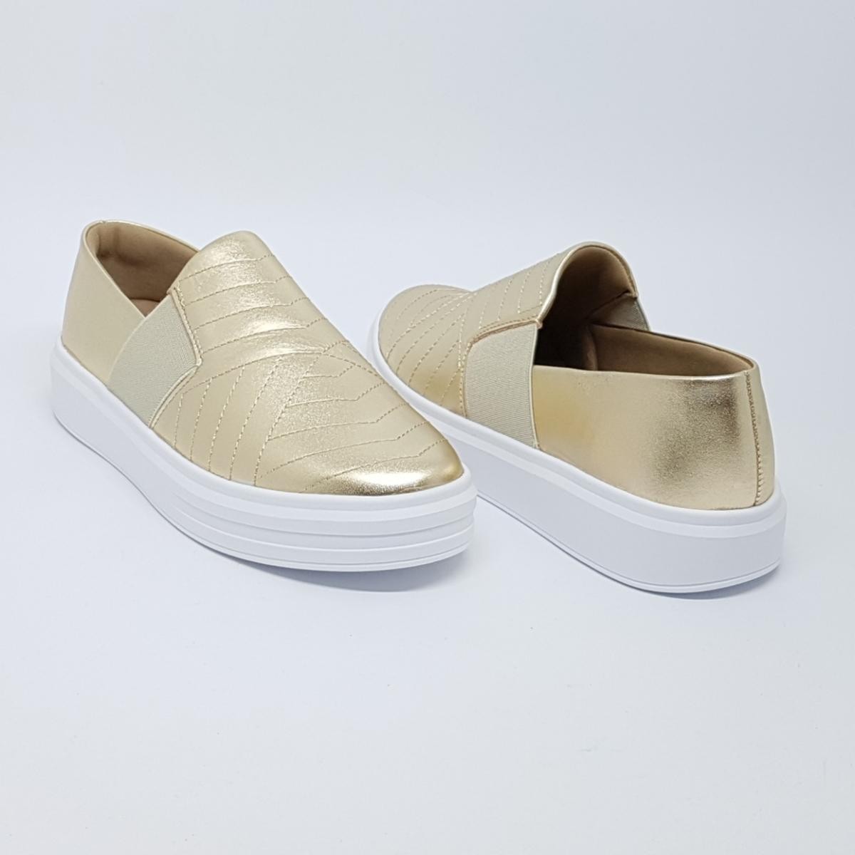 Tenis Usaflex Ae4802 DOURADO | Margil Calçados