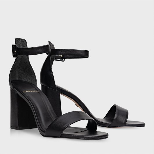 Sandalia Basic Alta Preta Carrano 1.28378 - PRETO - Mercado do Sapato