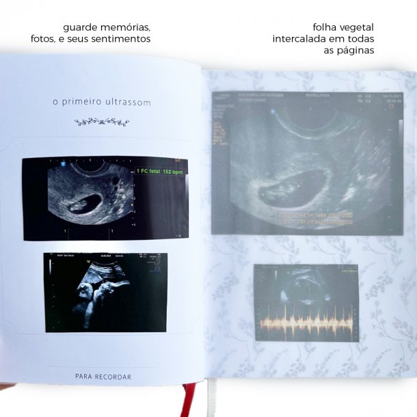 doce espera bordado à mão - álbum para gravidez