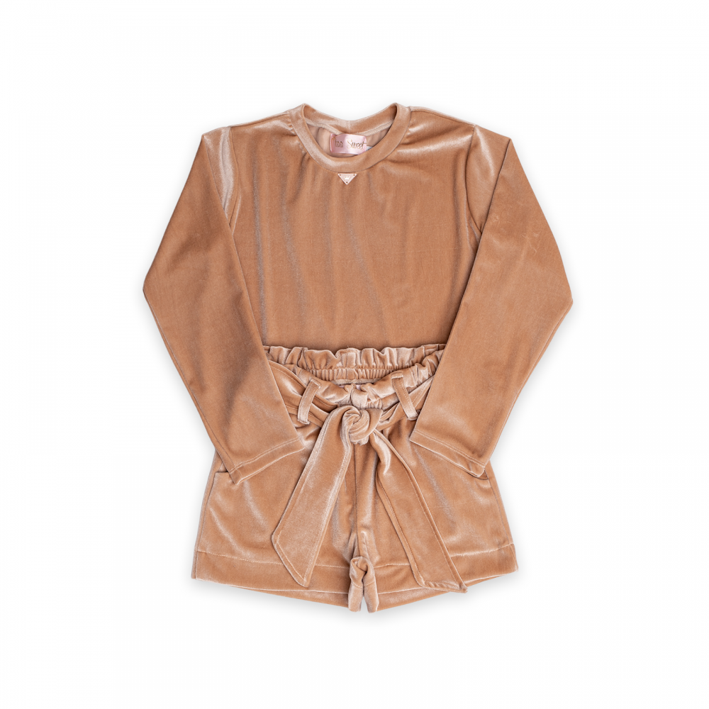 CONJ KIDS SHRT VELUDO STAR