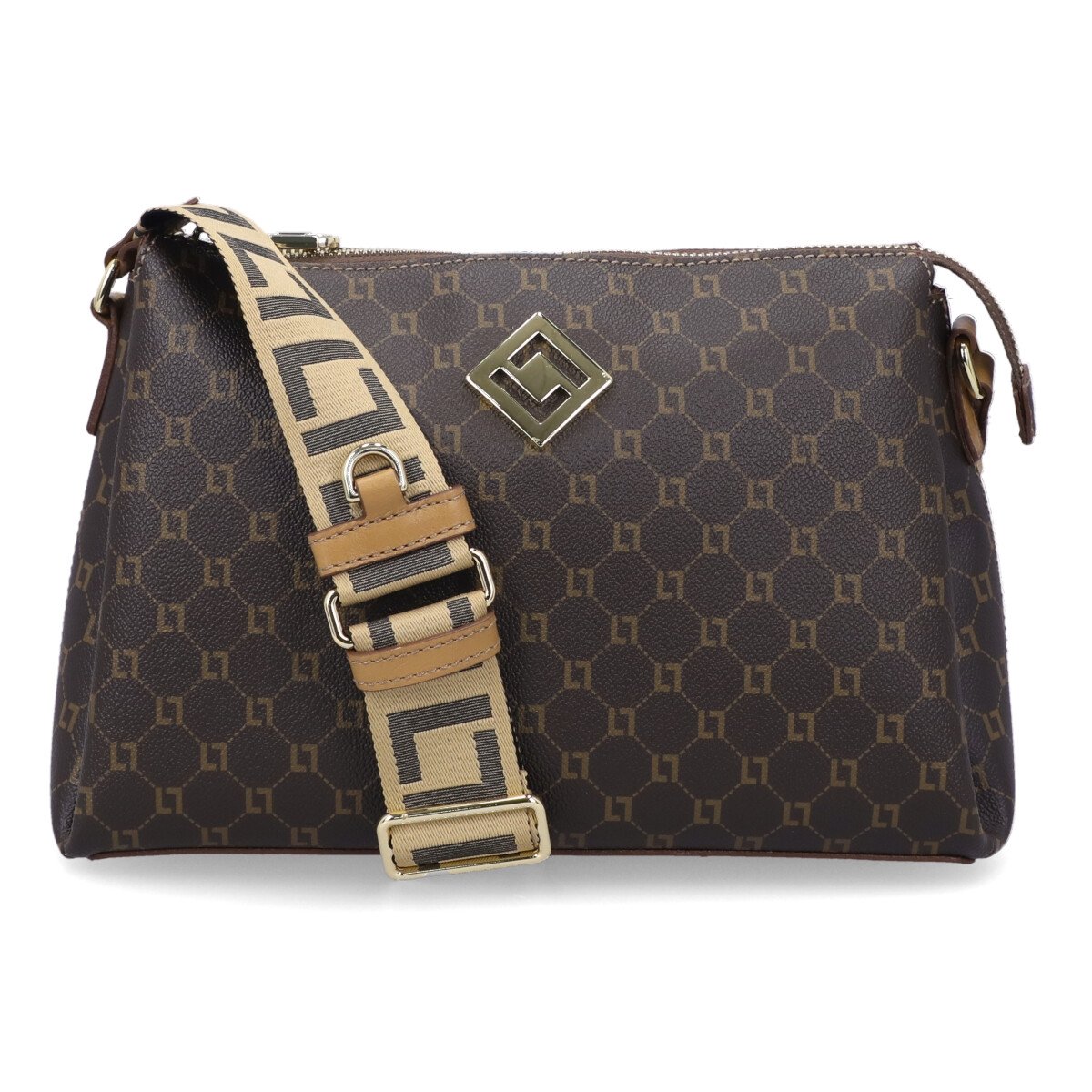 Bolsa Tiracolo Luz da Lua Média Monograma Mocca