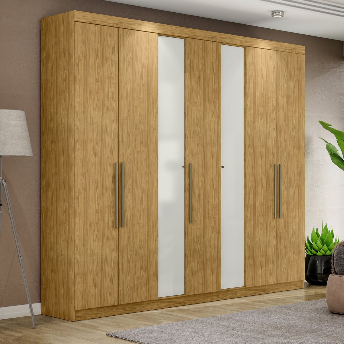 Guarda Roupa Casal Com 07 Portas E 02 Gavetas MX Móveis Atenas