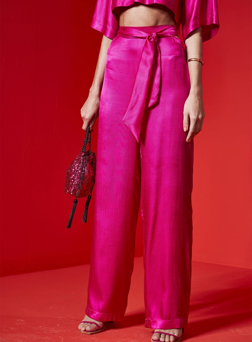 Calca Colcci De Cetim Com Amarraçao Ayla 002.01.13561 | Napolitana Calçados