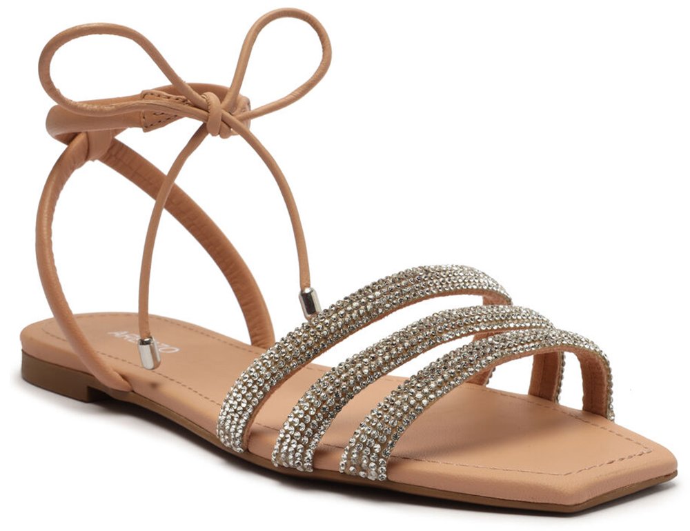 Sandalia Rasteira Arezzo Tiras Strass A117780047 | Napolitana Calçados