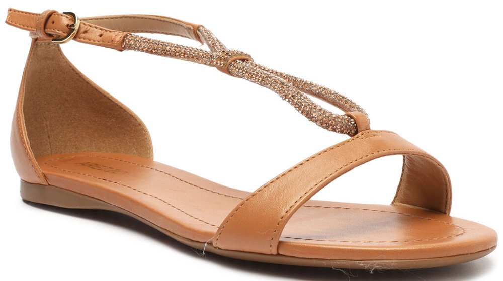 Sandalia Rasteira Arezzo Tira Pedraria Strass A044850710 | Napolitana ...