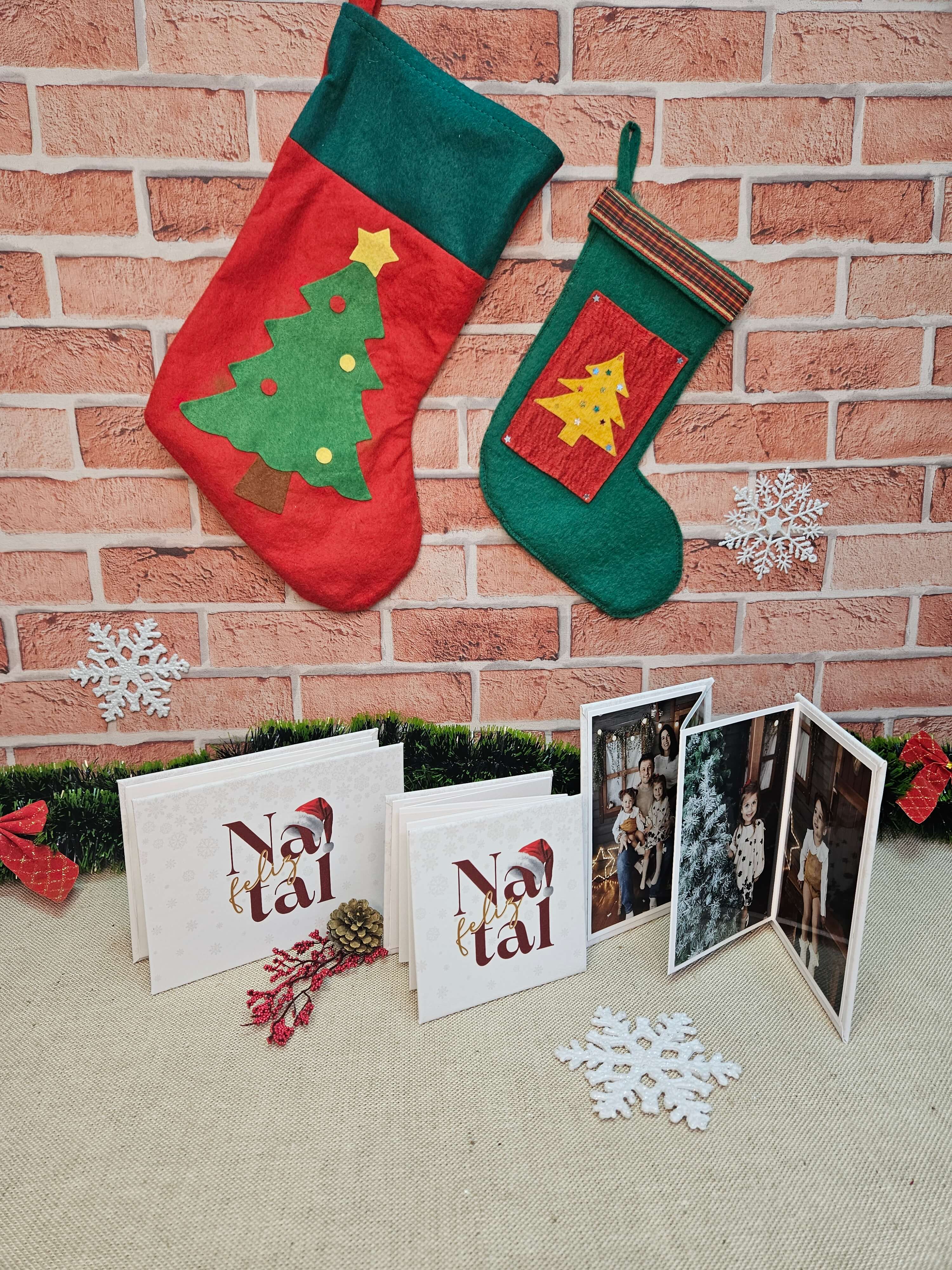 Álbum Sanfonado para 6 Fotos 10x15 - Autocolante - Natal - 743