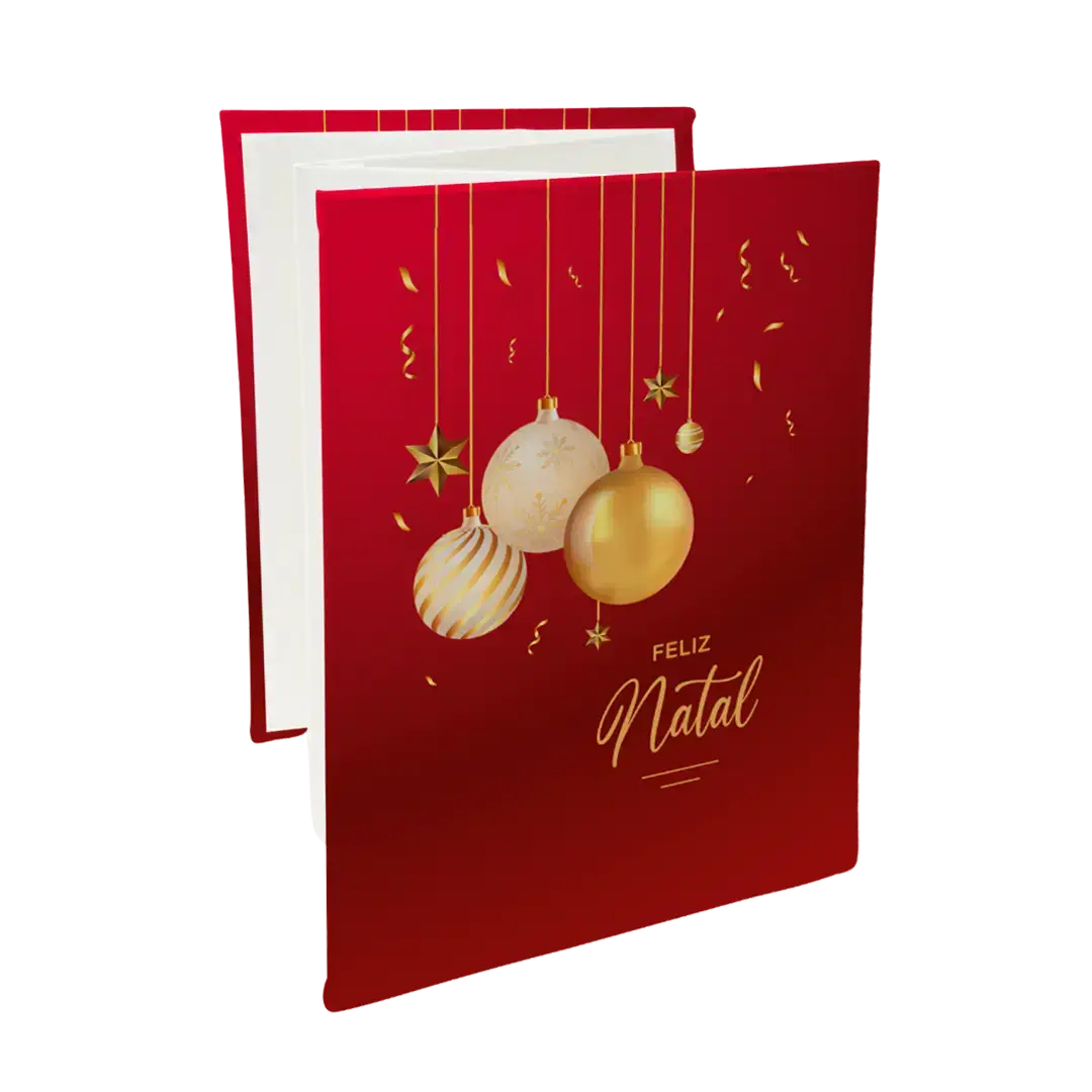 Álbum Sanfonado para 6 Fotos 10x15 - Vertical - Autocolante - Natal - 734