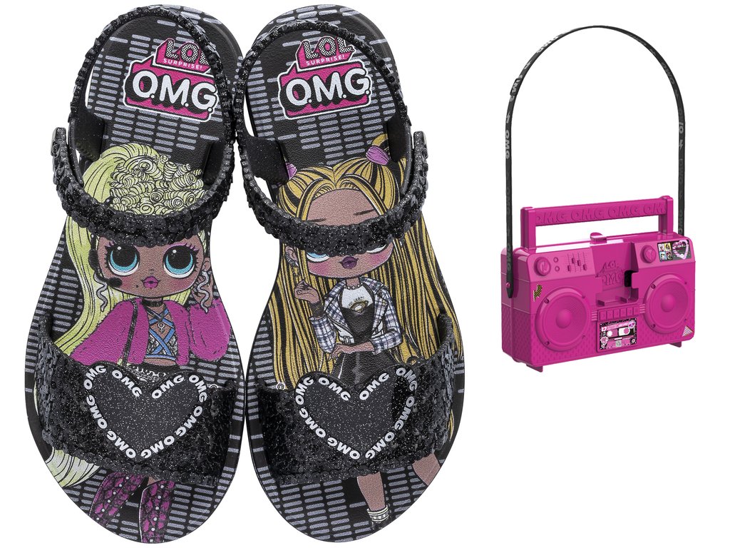 Sandália Grendene LOL Omg Boombox Kids 22495 25/33 - Sandálias