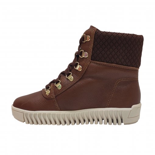 Tênis De Cano Pegada Em Couro Feminino 210508