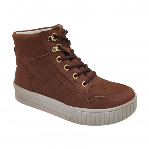 Tênis De Cano Pegada Em Couro Feminino 212509