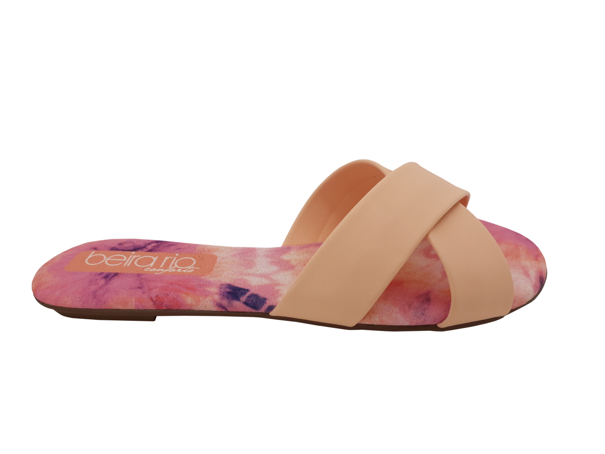 Rasteirinha Feminina Beira Rio Conforto Tiras Cruzadas