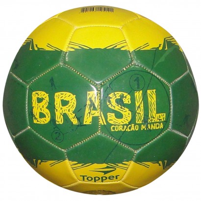 Bola Topper KV Brasil 4130326 1021 998 - Verde/Amarelo - Chuteira Nike ...
