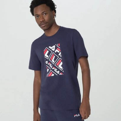 Camiseta Fila Outline Logos 1192525 - Marinho - Chuteira Nike, Adidas ...
