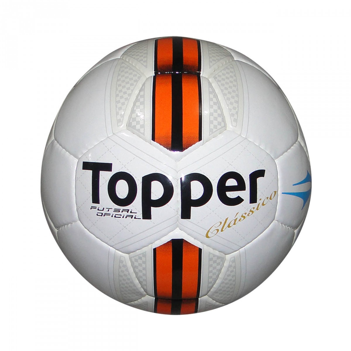 Bola Topper Classico Futsal 4129057 0519 998 - Branco/Preto/Laranja ...