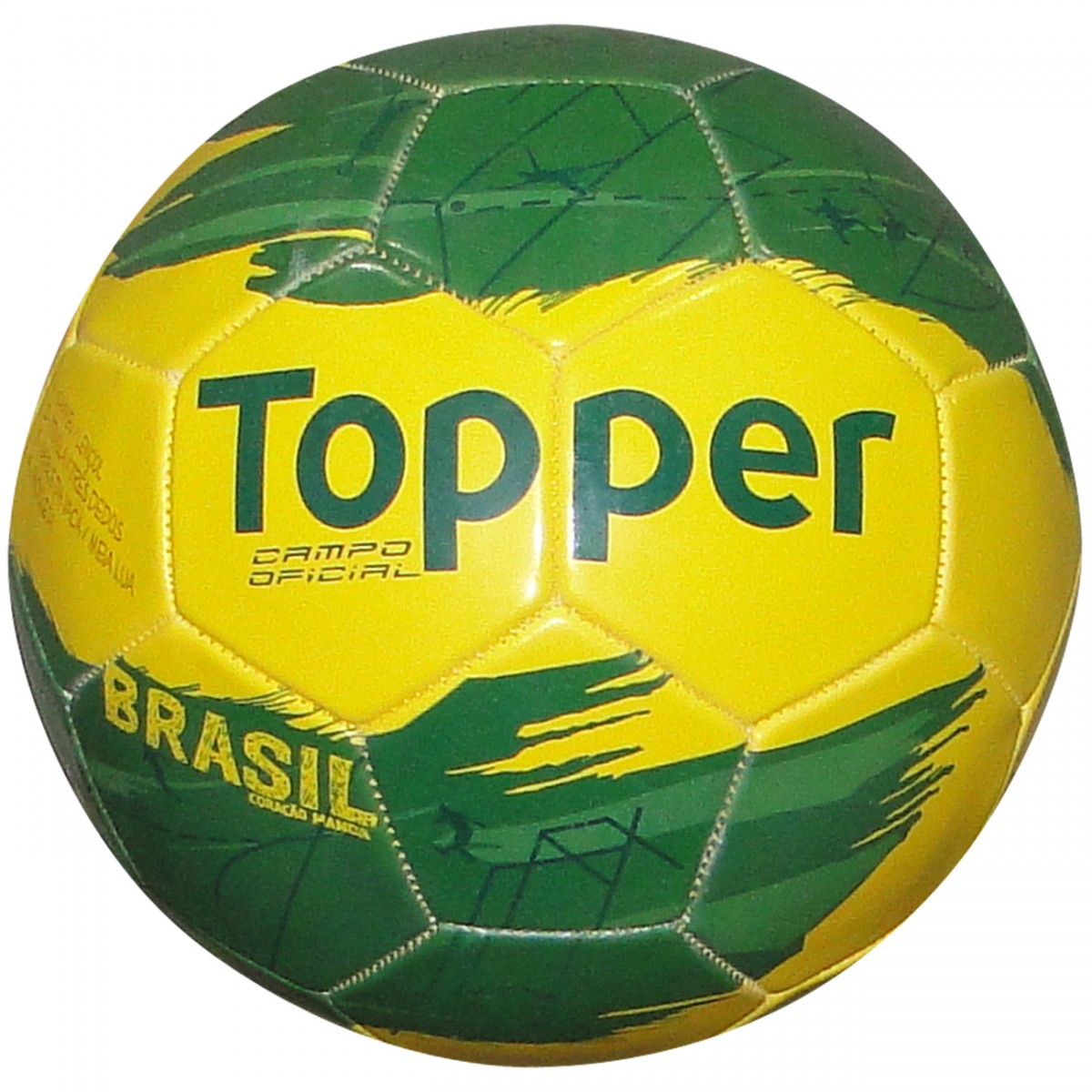 Bola Topper KV Brasil 4130326 1021 998 - Verde/Amarelo - Chuteira Nike ...