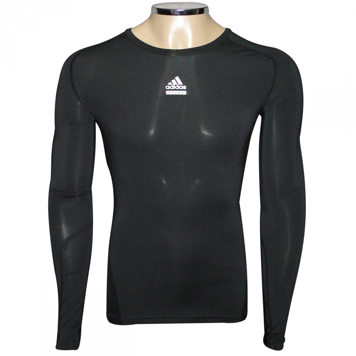 Camisa Adidas Techfit Termica Ref.P92268 P92268 - Preto/Prata ...