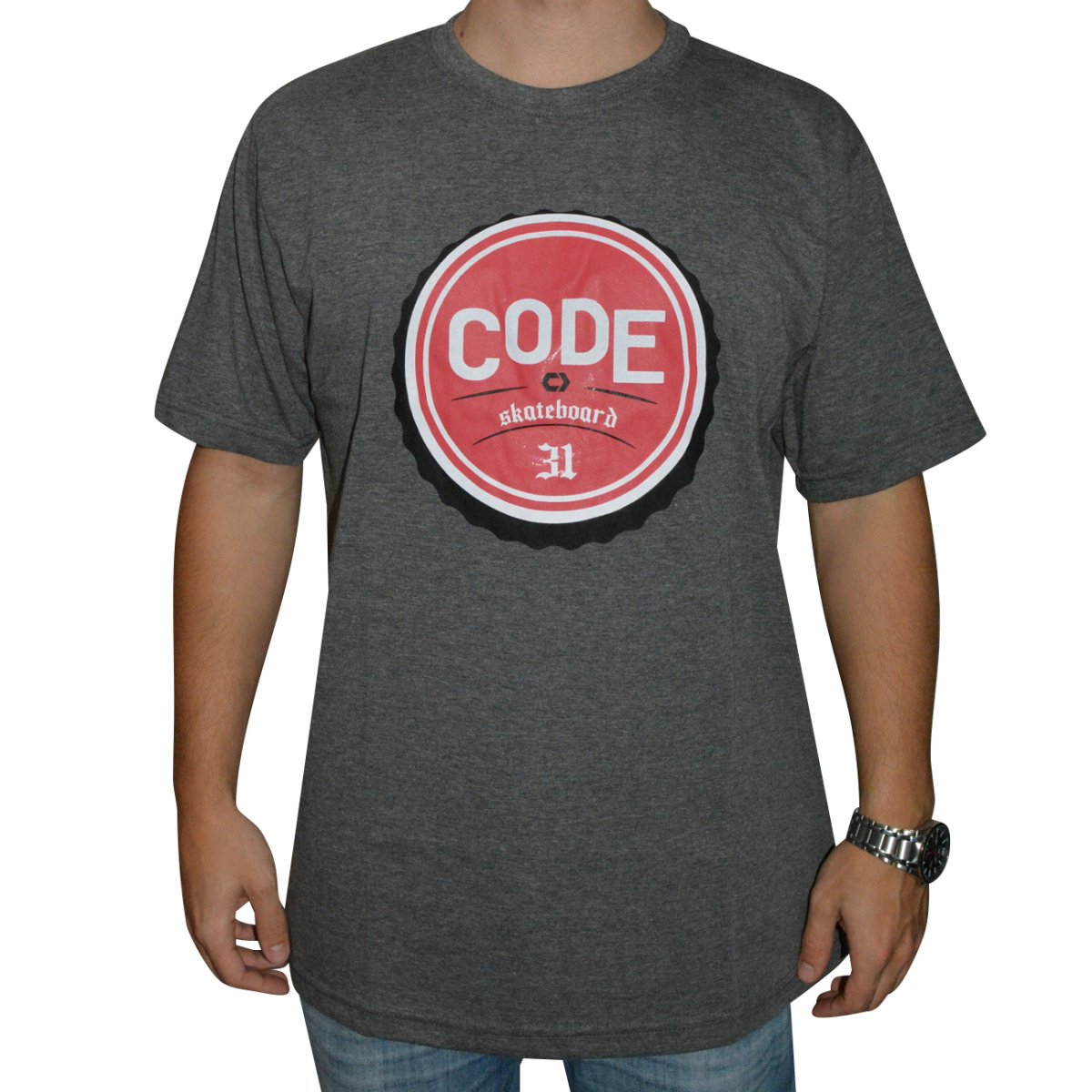 Camiseta Code Beer 210405014 - Mescla/escuro - Chuteira Nike, Adidas. Sandálias Femininas. Sandy ...