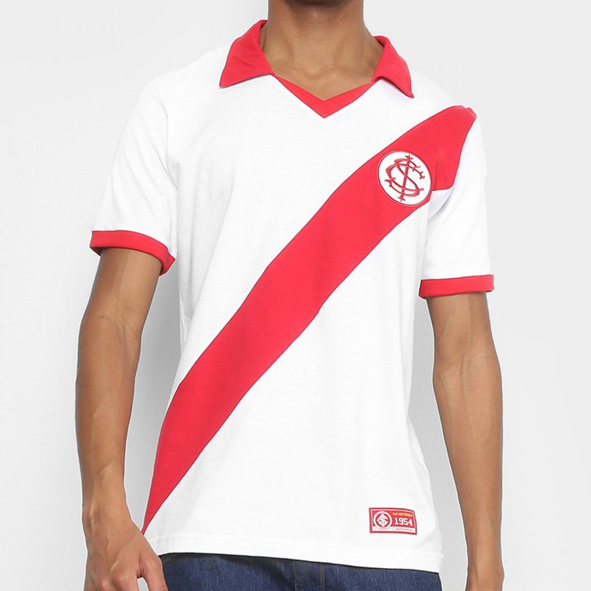 Camiseta Inter Retro 1954 1954 - Branco/vermelho - Chuteira Nike ...