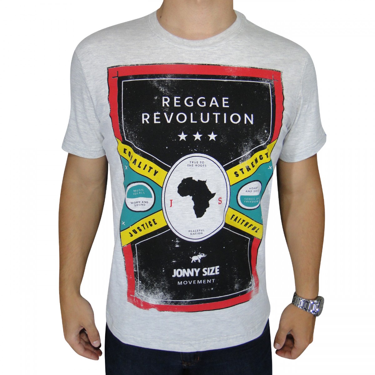 Camiseta Jonny Size Revolution 3011611042 - Mescla/Jamaica - Chuteira ...