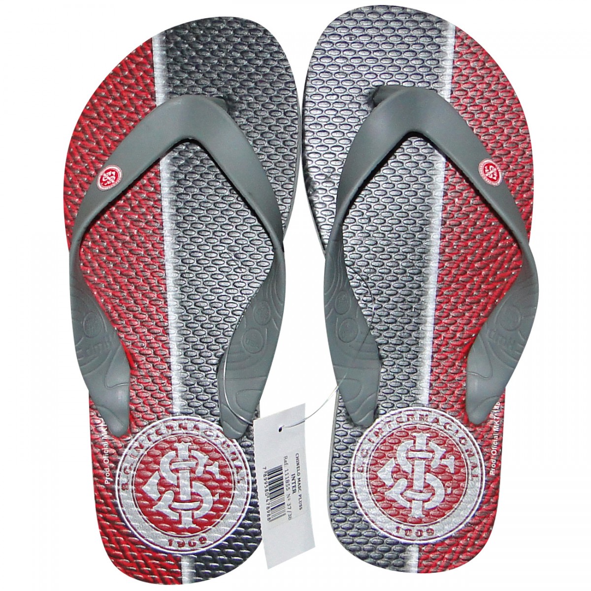 Chinelo Inter 111855 111855 - Grafite/Vermelho - Chuteira Nike, Adidas ...