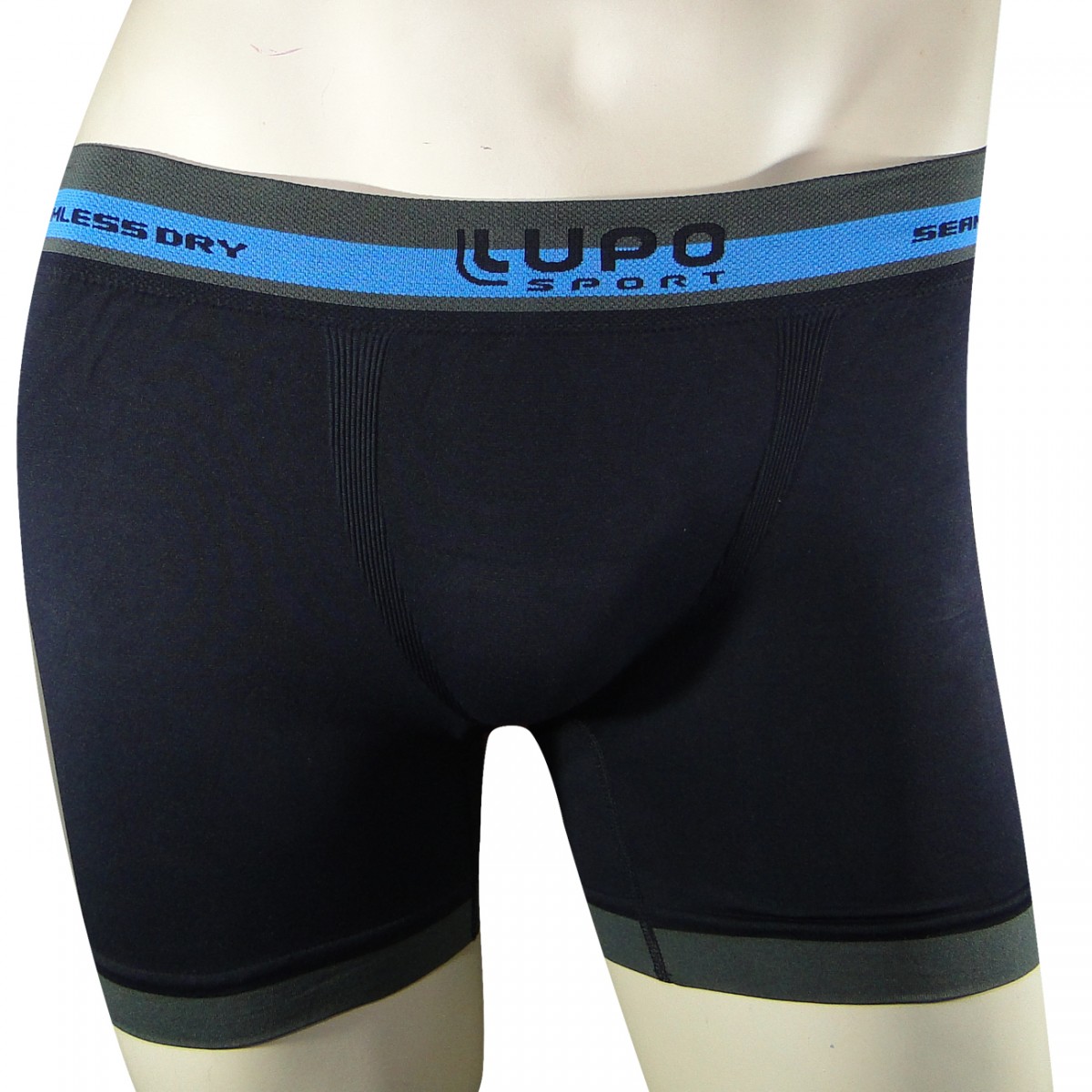 Cueca Lupo Boxer 543 Sport 00543 - 003 - 9990 - Preto/Azul - Chuteira ...