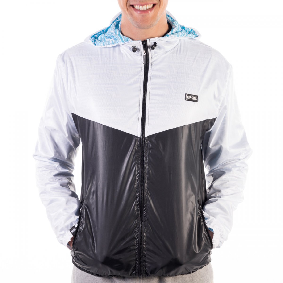 Jaqueta Free Surf 110908155 Quebra Vento 110908155 - Branco/preto ...