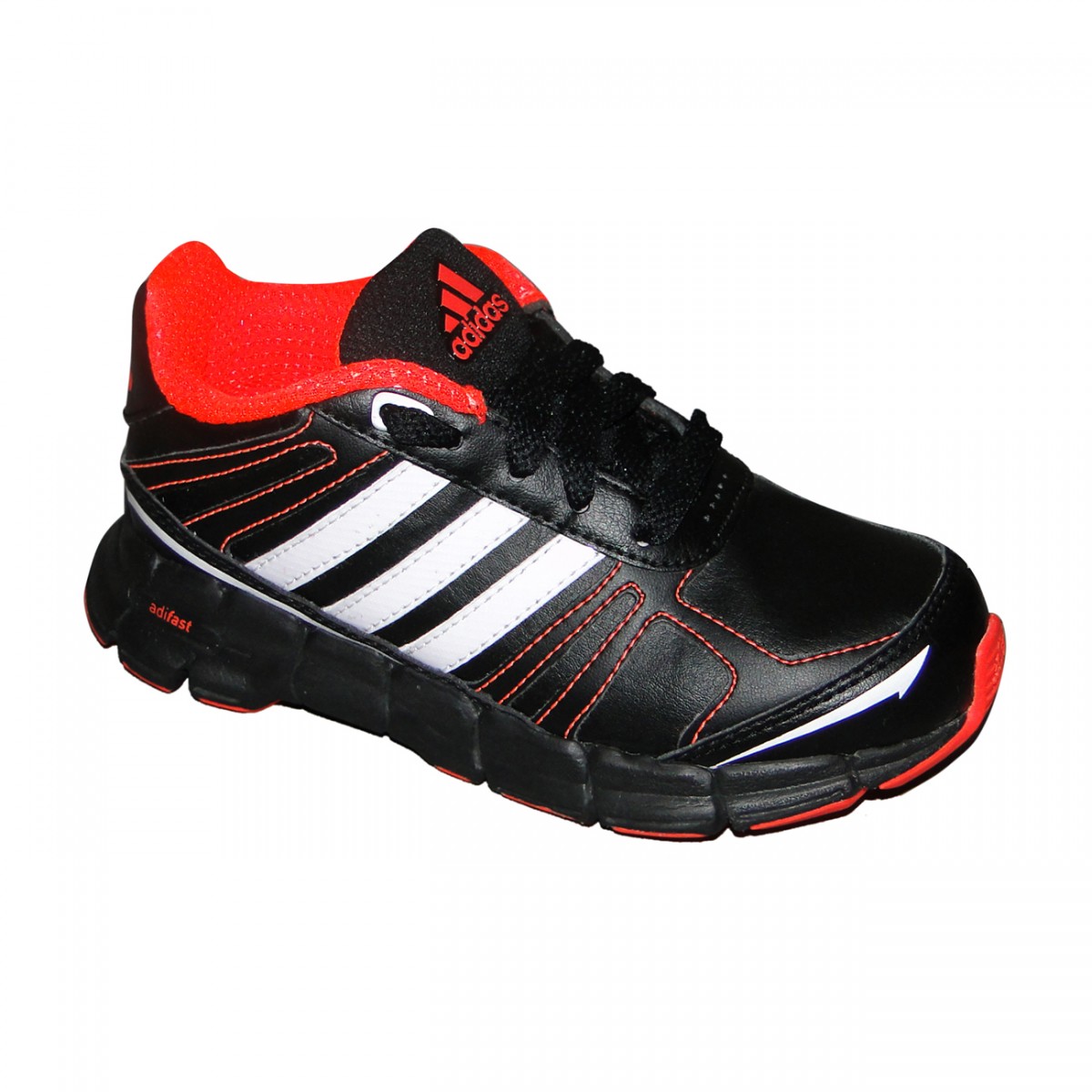 TENIS ADIDAS ADIFAST SYN INFANTIL G62339 - PRETO/BRANCO/LARANJA ...