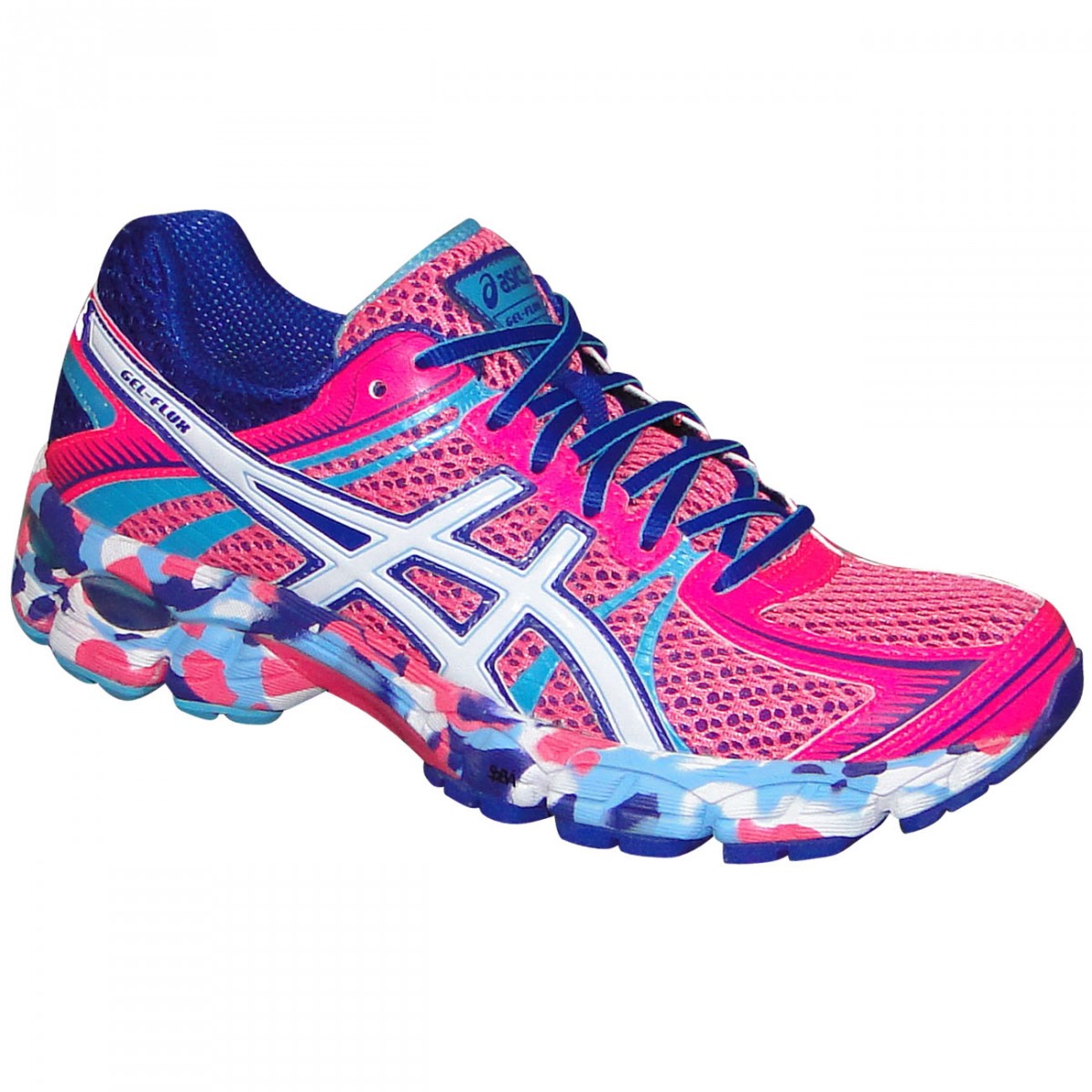 Tenis Asics Gel-Flux T3D9Q 2001 - Pink/Azul/Branco - Chuteira Nike ...
