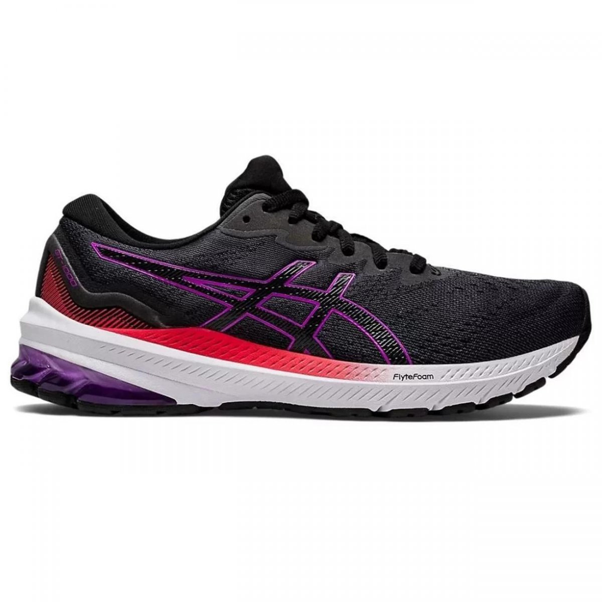 Tenis Asics Gt-1000 11 1012B197-003 - Preto/roxo/vermelho - Chuteira ...