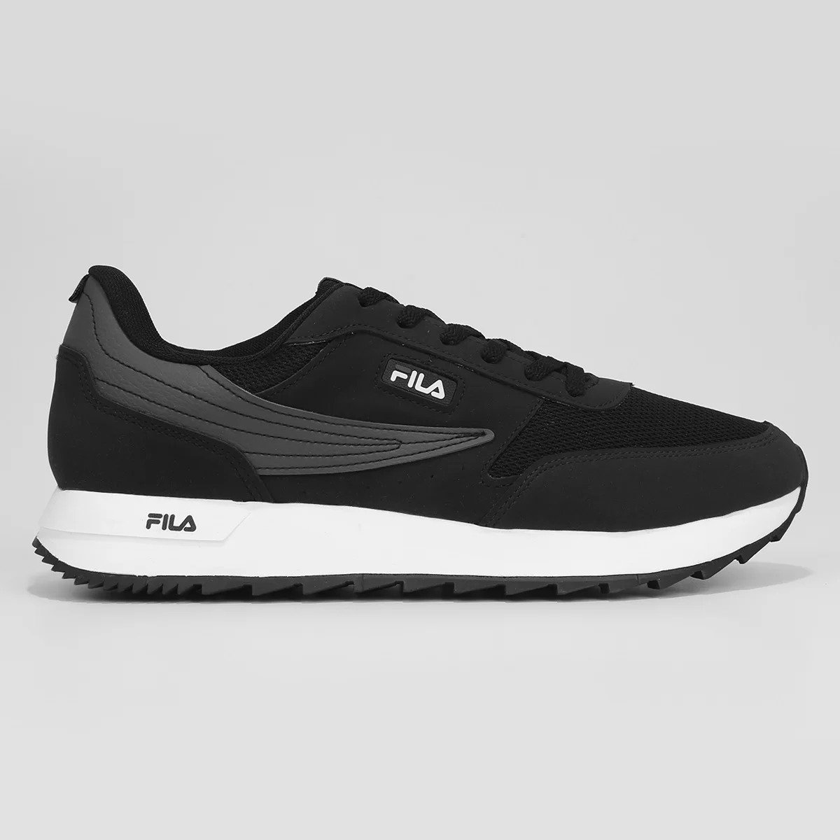Tenis Fila Retro Flag 1131623 - Preto/Branco/Grafite - Chuteira Nike ...