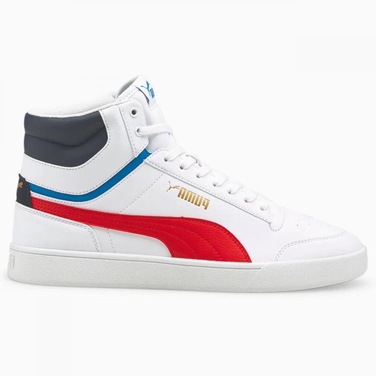 Tenis Puma Shuffle Mid Bdp 384319 03 - Branco/vermelho/azul - Chuteira ...