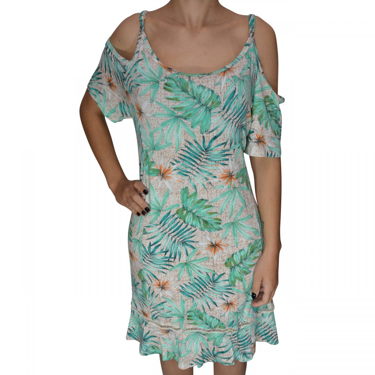 Vestido Nega Rio 100057 Big Size 100057 - Verde - Chuteira Nike, Adidas ...