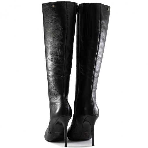 Bota Montaria Em Couro Salto Fino Paro Cool 4833 - Preto | Sapato Show