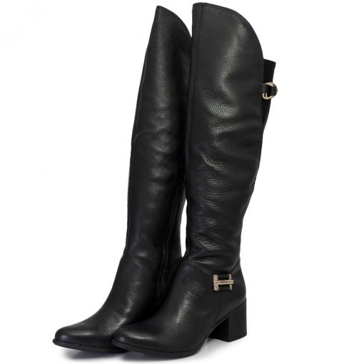 Bota Over Feminina Fivela e Zíper Bottero 346905 - Preto | Sapato Show