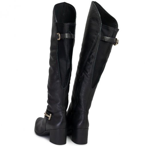 Bota Over Feminina Fivela e Zíper Bottero 346905 - Preto | Sapato Show