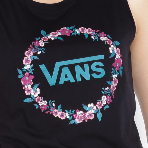 Camiseta Regata Wreath Edger Muscle Vans V470270333 - Preto | Sapato Show