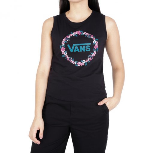 Camiseta Regata Wreath Edger Muscle Vans V470270333 - Preto | Sapato Show