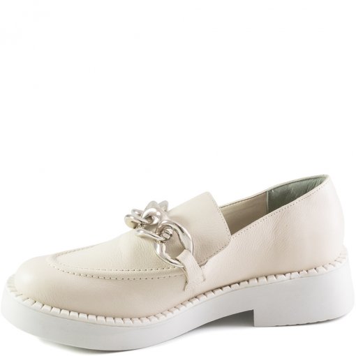 Mocassim Feminino Com Correntes Paro Cool 100714608 - Off White ...