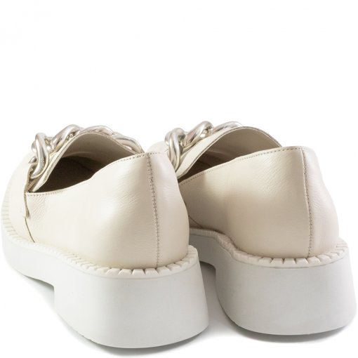 Mocassim Feminino Com Correntes Paro Cool 100714608 - Off White ...