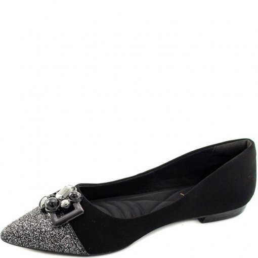 Sapatilha Gliter Feminina Ramarim 1881205 - Preto | Sapato Show