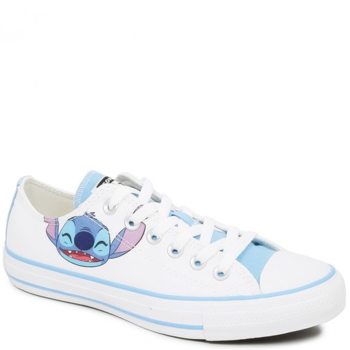 Tênis Chuck Taylor All Star Stitch Converse Ck1304 - Branco/Azul ...