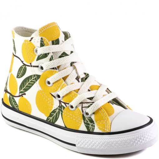 Tênis Converse CT All Star Kids Joyful Summer Hi CK1018 - Lemon ...