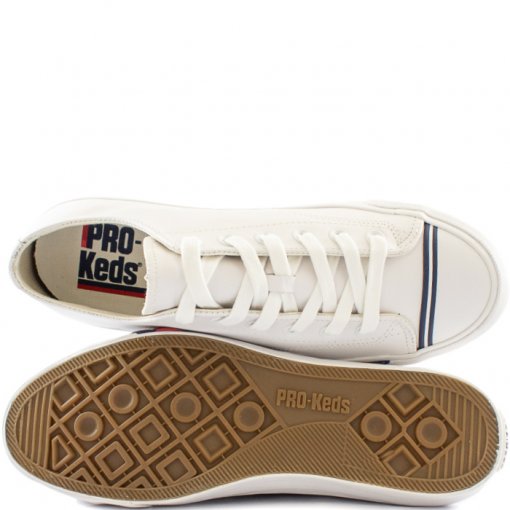Tênis Masculino Pro-Keds Low Leather PK110002 - Branco | Sapato Show