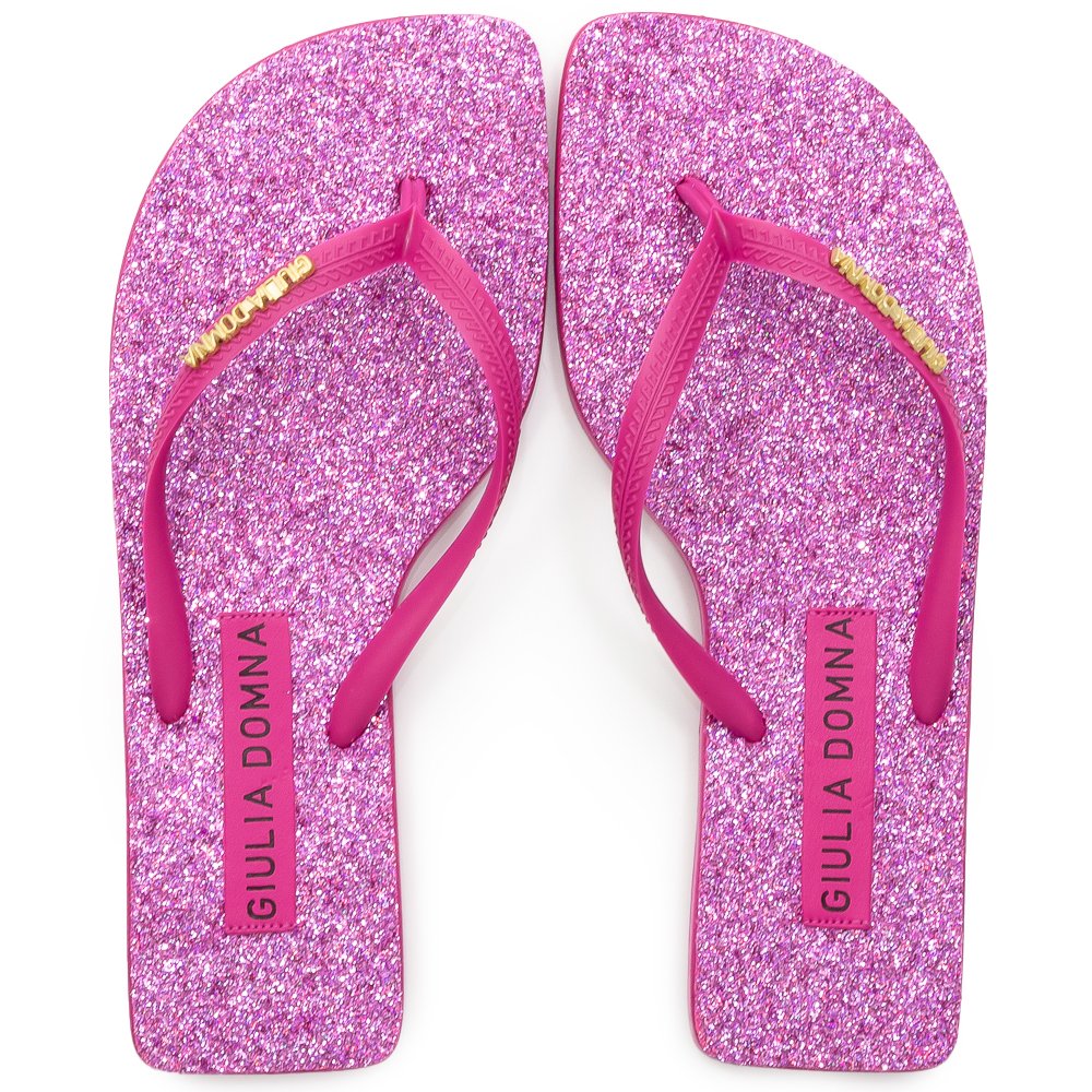 Chinelo De Dedo Feminino Glitter Giulia Domna 408016232 - Pink | Sapato ...