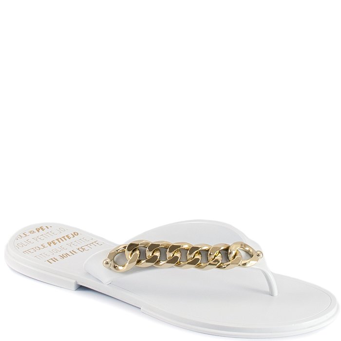 Chinelo Rasteira Boo Petite Jolie 3516 - Branco | Sapato Show